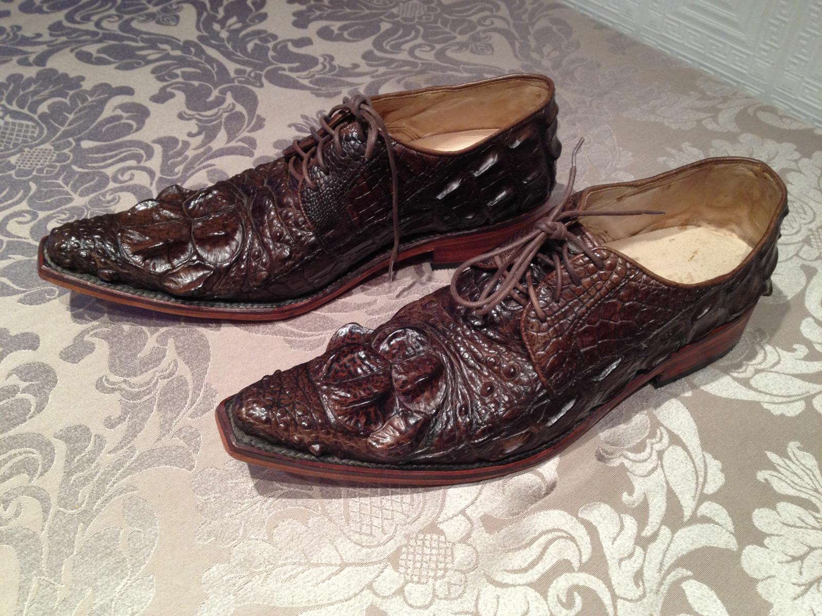 GENUINE CROCODILE SKIN MENS SHOES LEATHER ALLIGATOR 100% (handmade ...