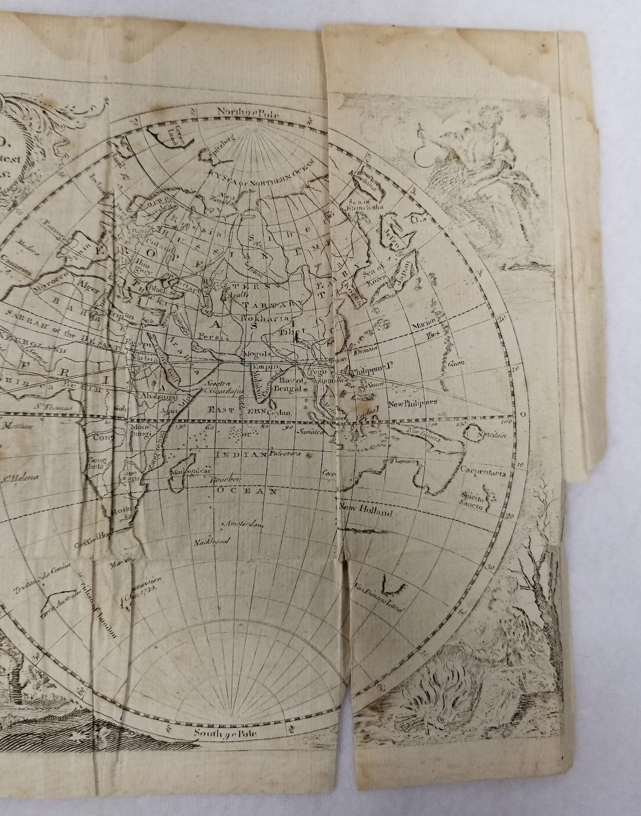 Antique Early 18th Century World Map Atlas H Gavin 1767 London | eBay