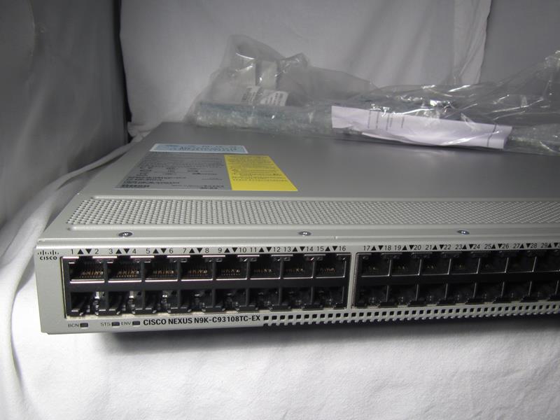 Cisco Nexus N9K-C93108TC-EX 9300 48p 10G BASE-T 6p 100G QSFP28 2 PSU ...