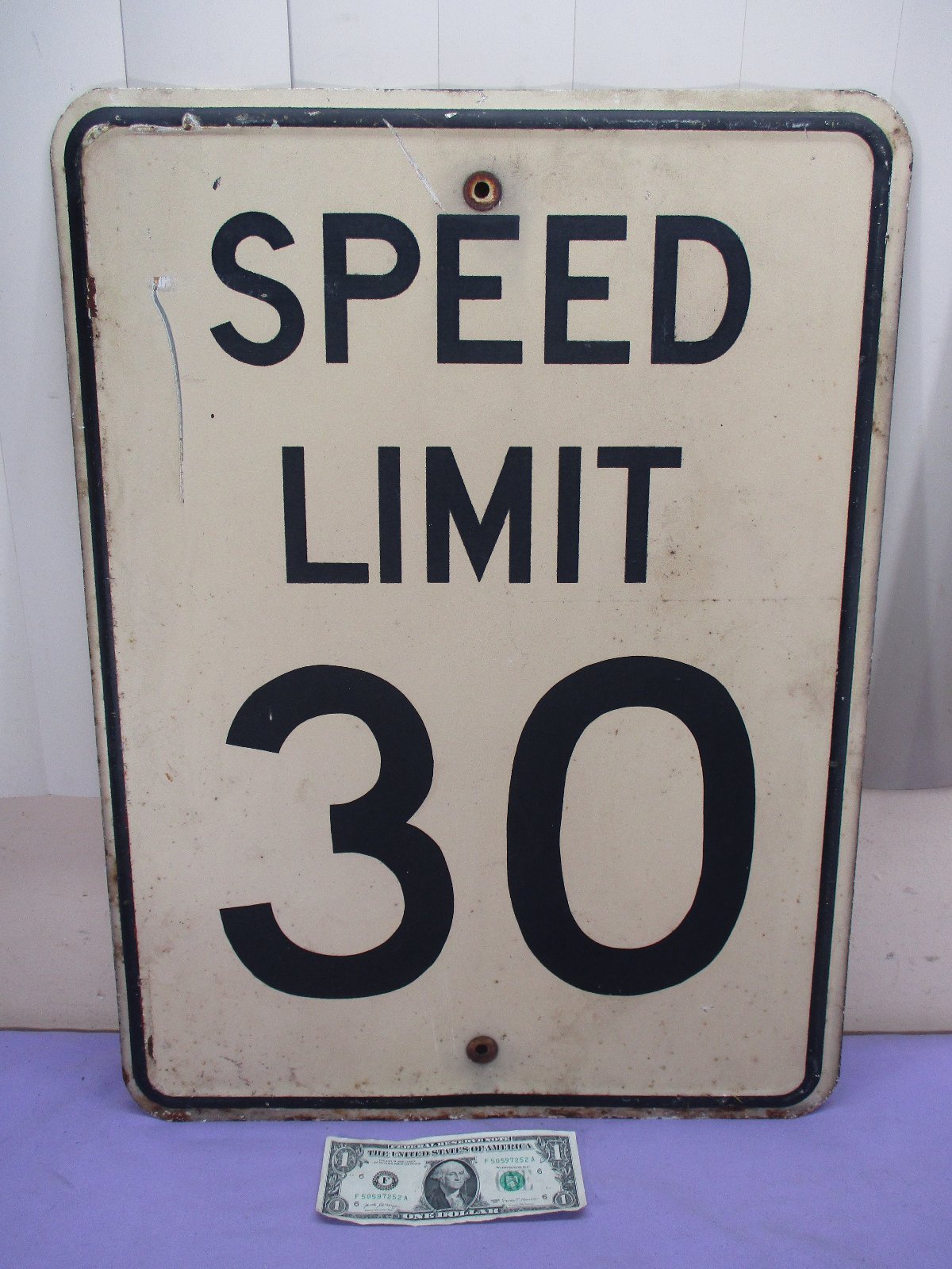 Vintage SPEED LIMIT 30 HEAVY Metal City of Chicago Safety Street Sign ...