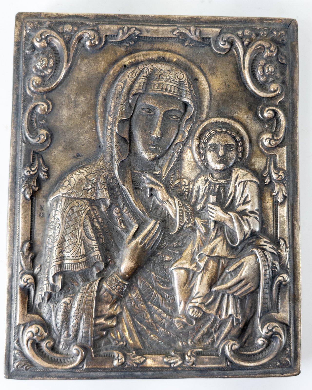 Antique Vintage Russian 84 Silver Hallmarked Religious Catholic Icon ...