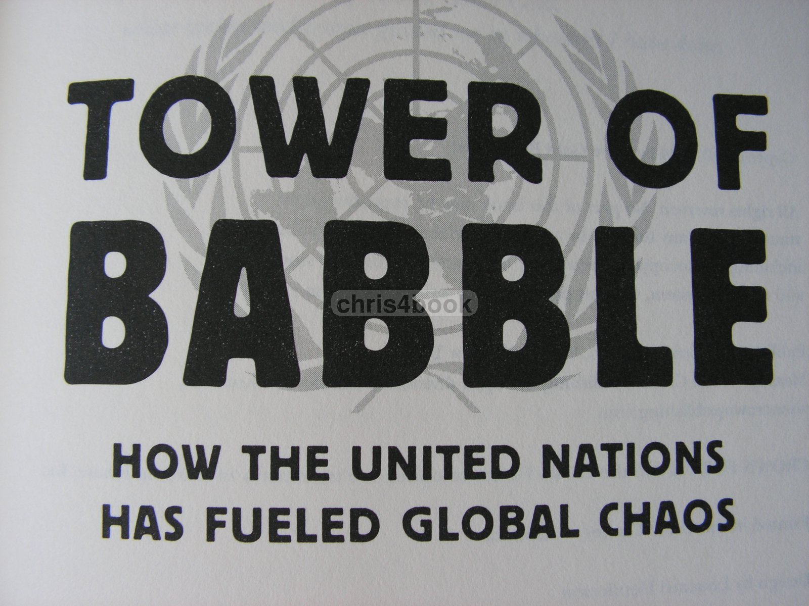 Tower of Babble How the United Nations Has Fueled Global Chaos ...