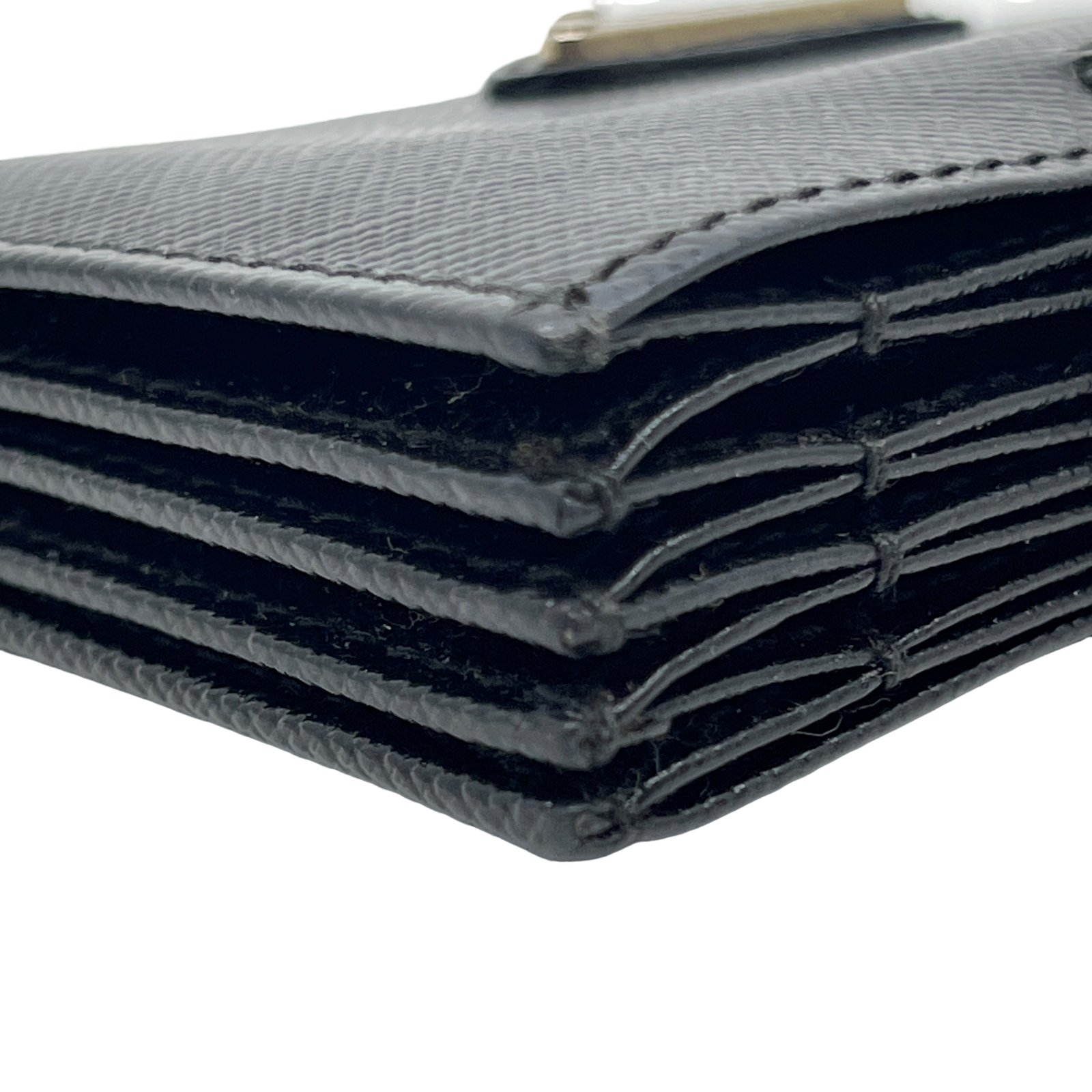 Authentic PRADA Saffiano Card Holder 1M1211 Black Canvas Authentic PRADA Saffiano Card Holder 1M1211 Black Canvas