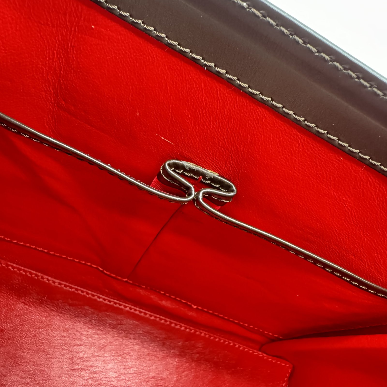 Auth CELINE Turn Lock 2WAY Shoulder Bag Hand Bag M94 Dark Auth CELINE Turn Lock 2WAY Shoulder Bag Hand Bag M94 Dark