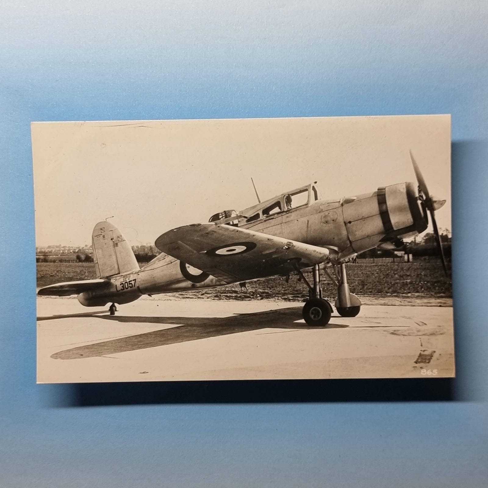 WW2 AIRCRAFT POSTCARD C1940 Real Photo R.A.F Fighter Blackburn Roc ...